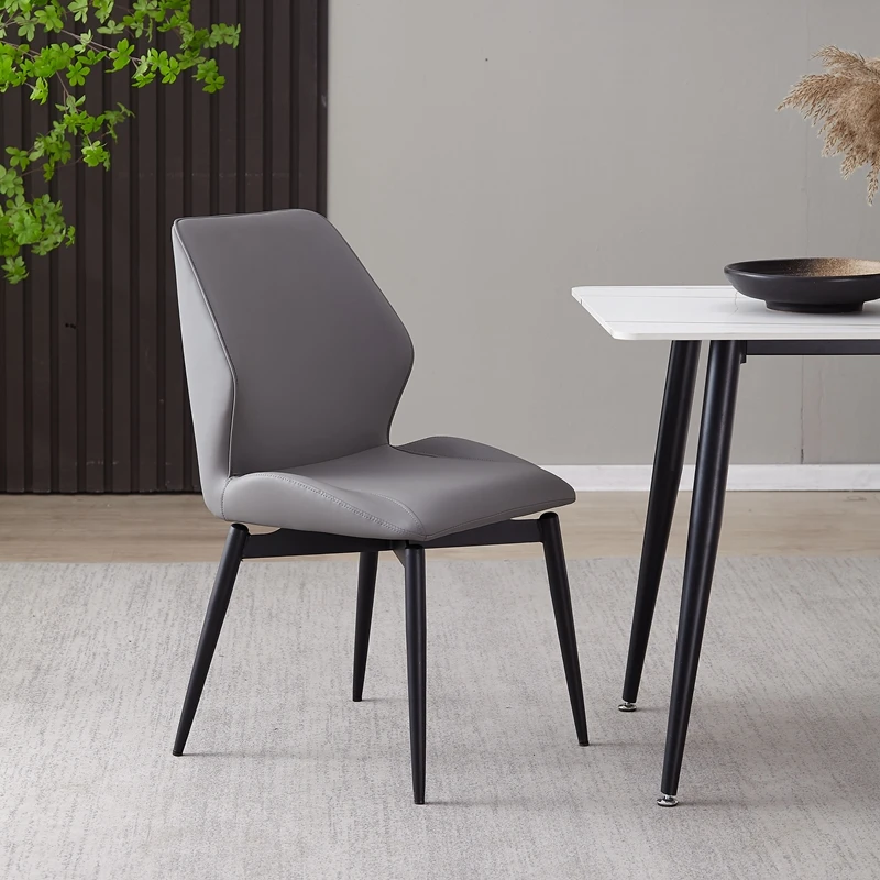 Modern Dining Room Chair Home Dining Room Furniture Black Steel Legs ...