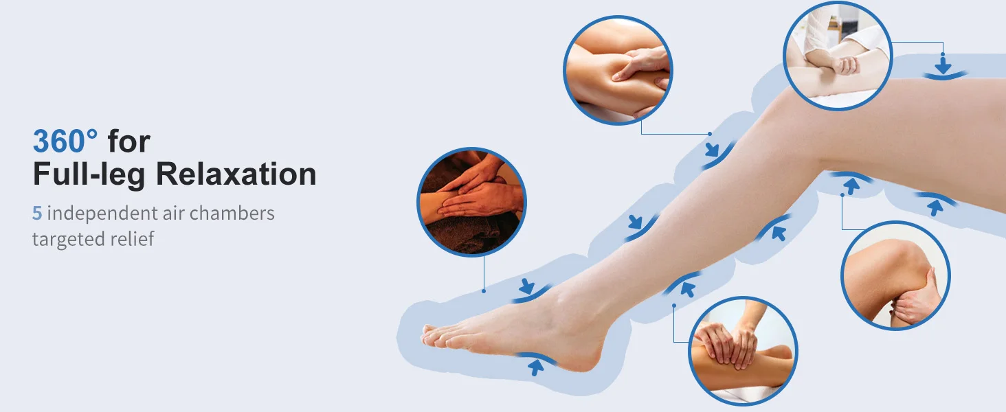 Healthpal 2024 Vibrating Air Compression Pressotherapy for Leg Recovery