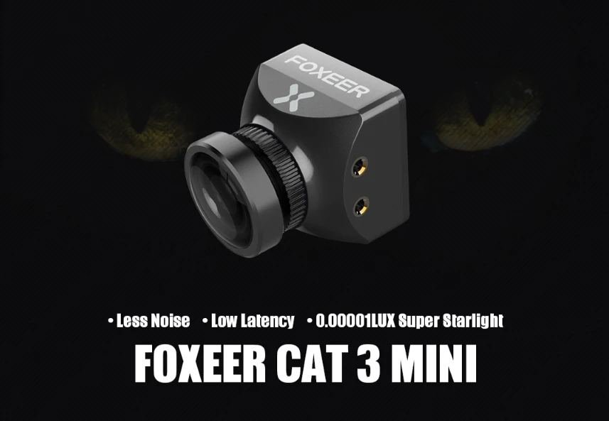 Foxeer Mini Cat 3 1200TVL 0.00001Lux StarLight FPV Camera Low Latency Exclusive LED NightVsion Lens for RC Drone Accessories Alibaba
