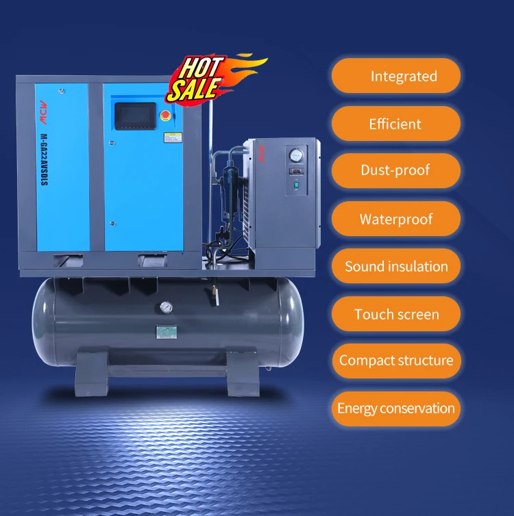 All In One 22kw 30hp Laser Compresor High Pressure 16bar Screw Air ...