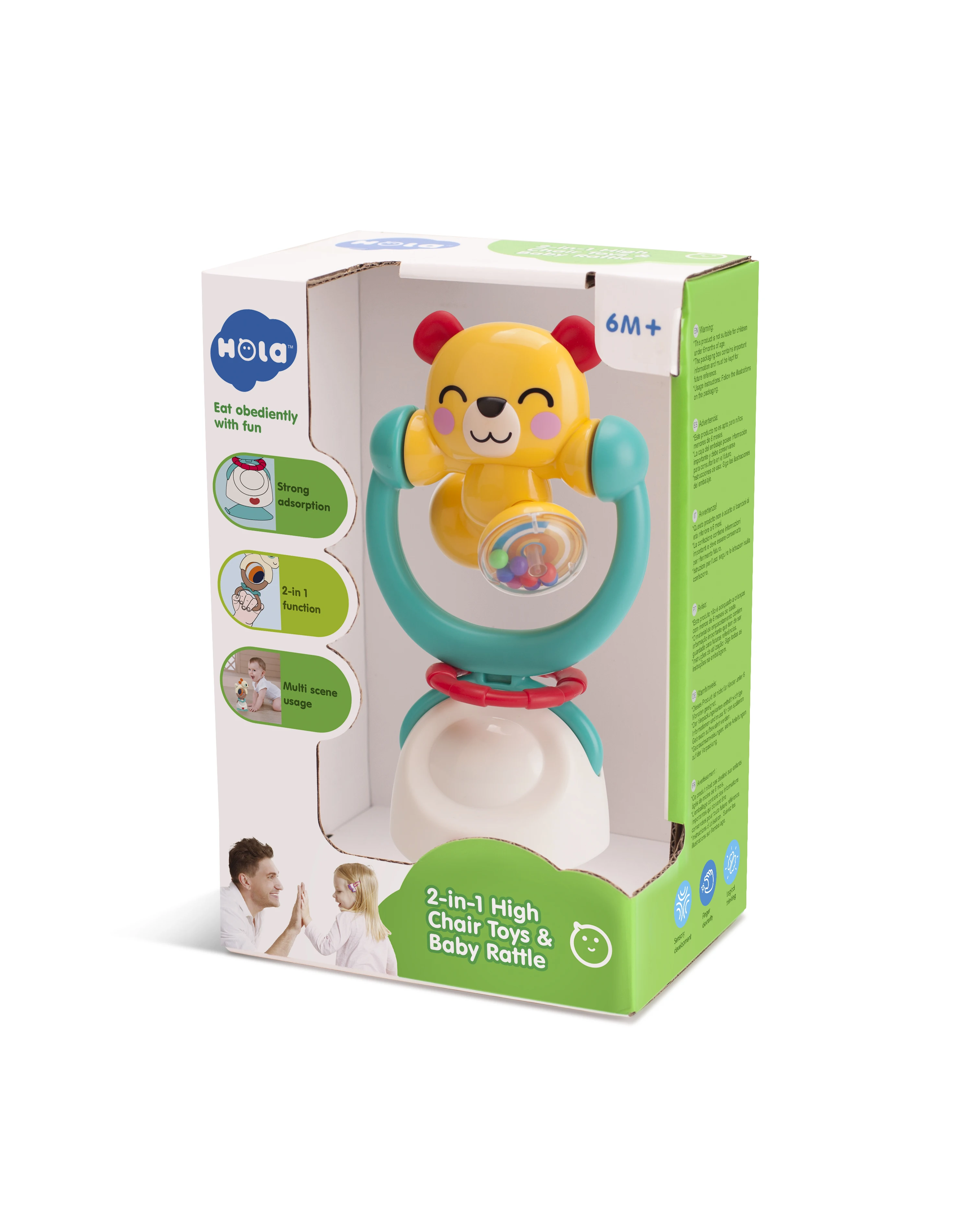 Hw Dining Chair Bear Rabbit Fish Rotating Suction Cup Rattles Baby ...