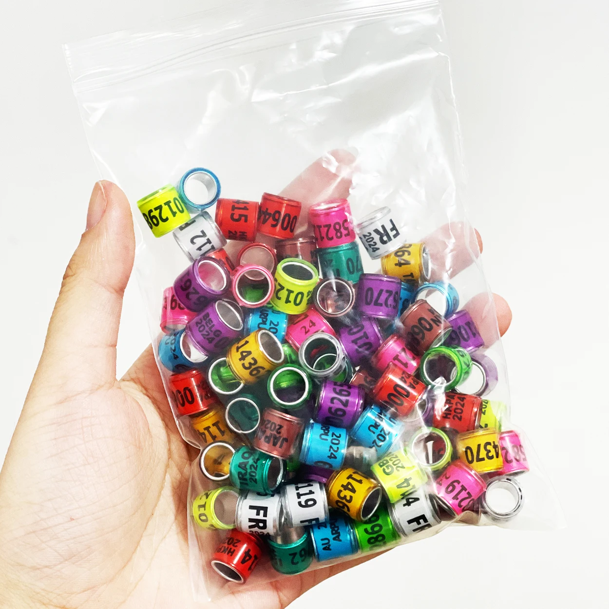 Aluminum Plastic 8mm Parrot Leg Sign Foot Rings 2024 Bird Pigeon Foot ...