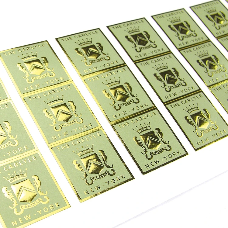 Gold Stamping Sticker Printing - Embossed Metallic Foil