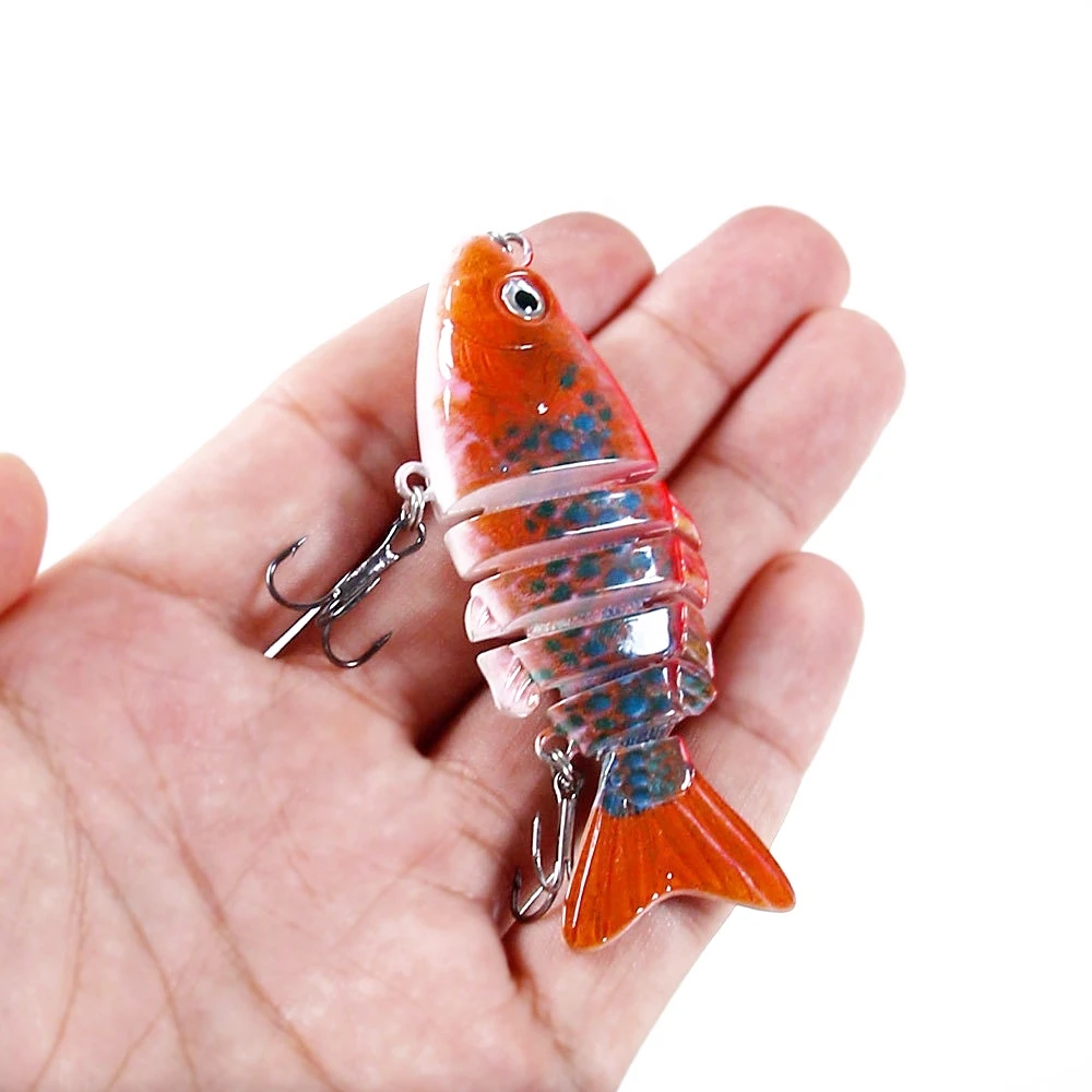 Topright Mj1051 13g 80mm Artificial Bait 6 Segmented Hard Swimbait ...
