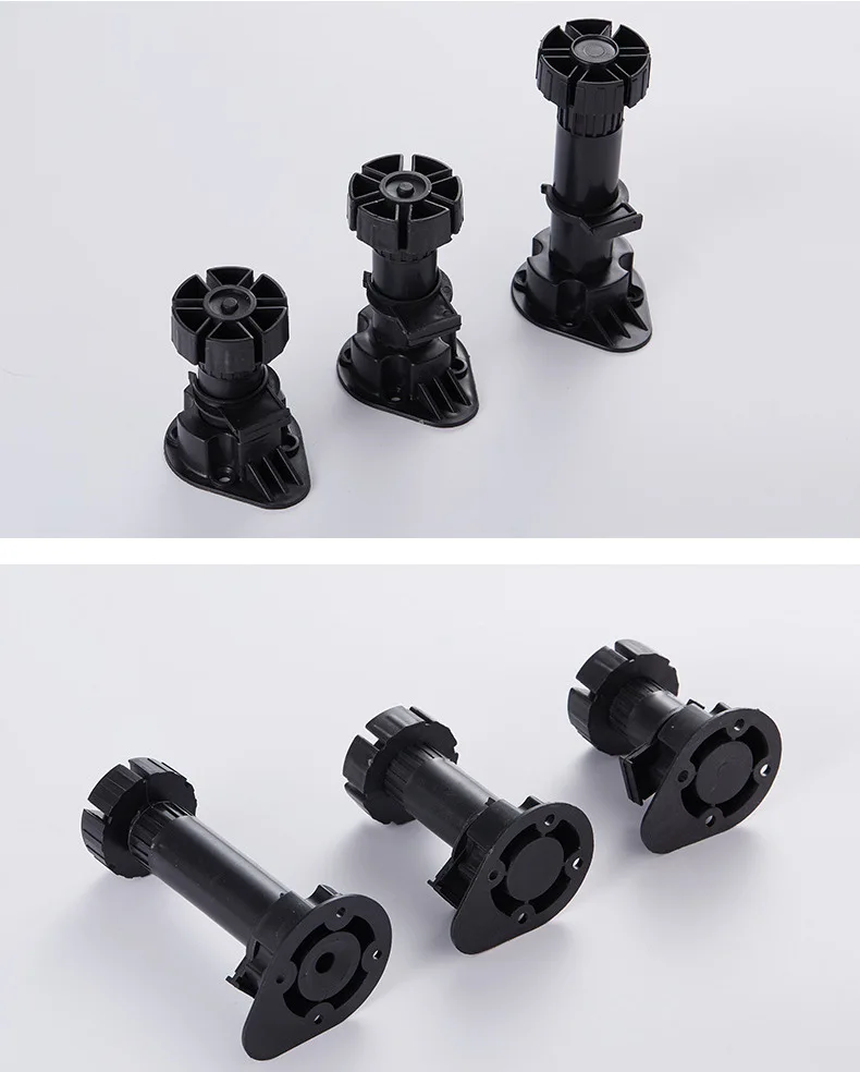 Plastic Legs For Furniture Kitchen Cabinet Adjustable Desk Legs Black ...