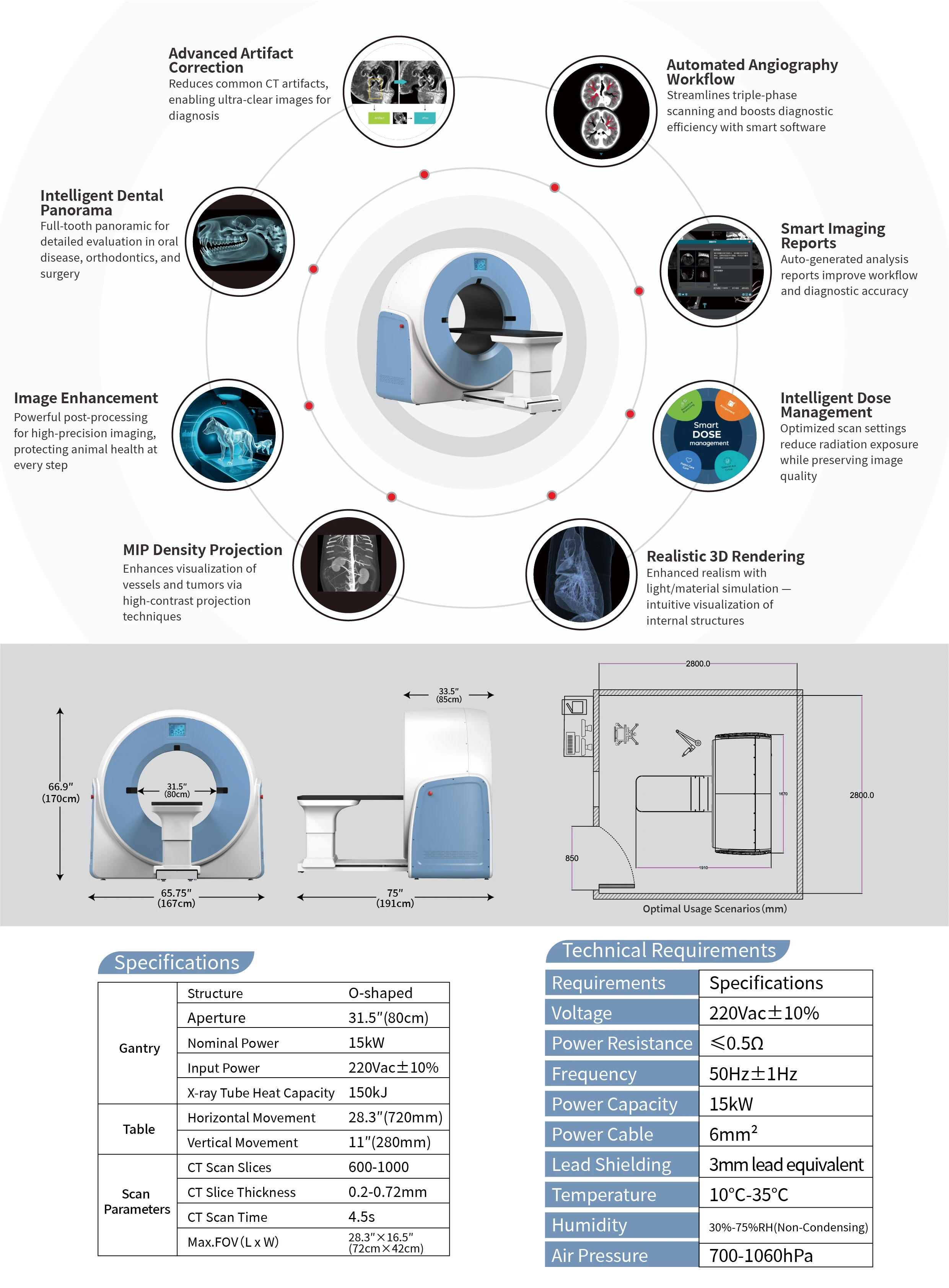 CE Vet DR CT Scanner | 4-in-1 Imaging + High Accuracy | Factory Supply ...