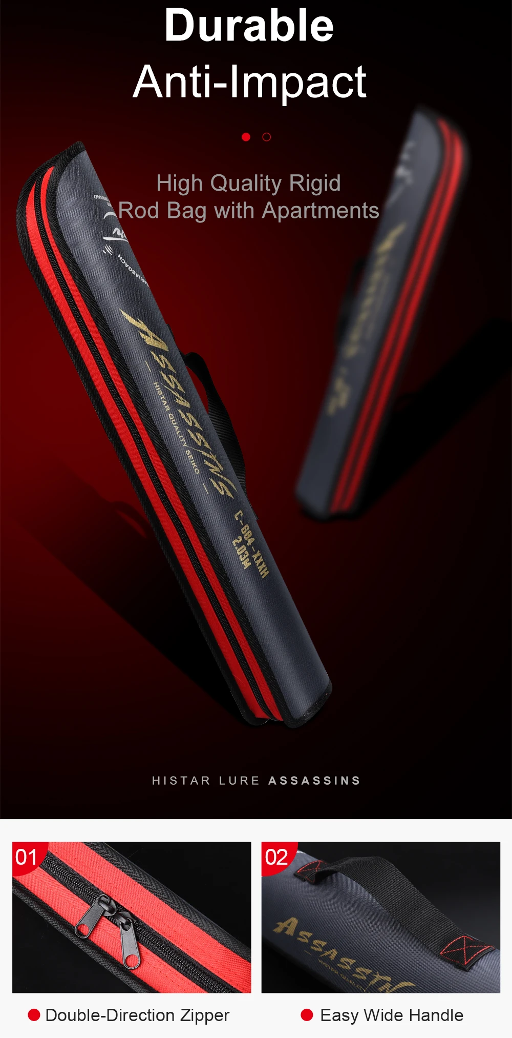 Histar Assassins 4 Sections Portable Full Carbon Rods