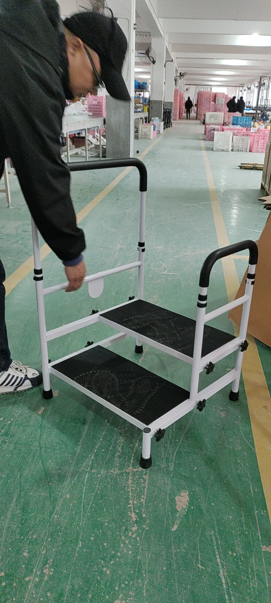 2 Steps Stool Elderly Safety Adjustable Bed Innovative Fall Prevention ...