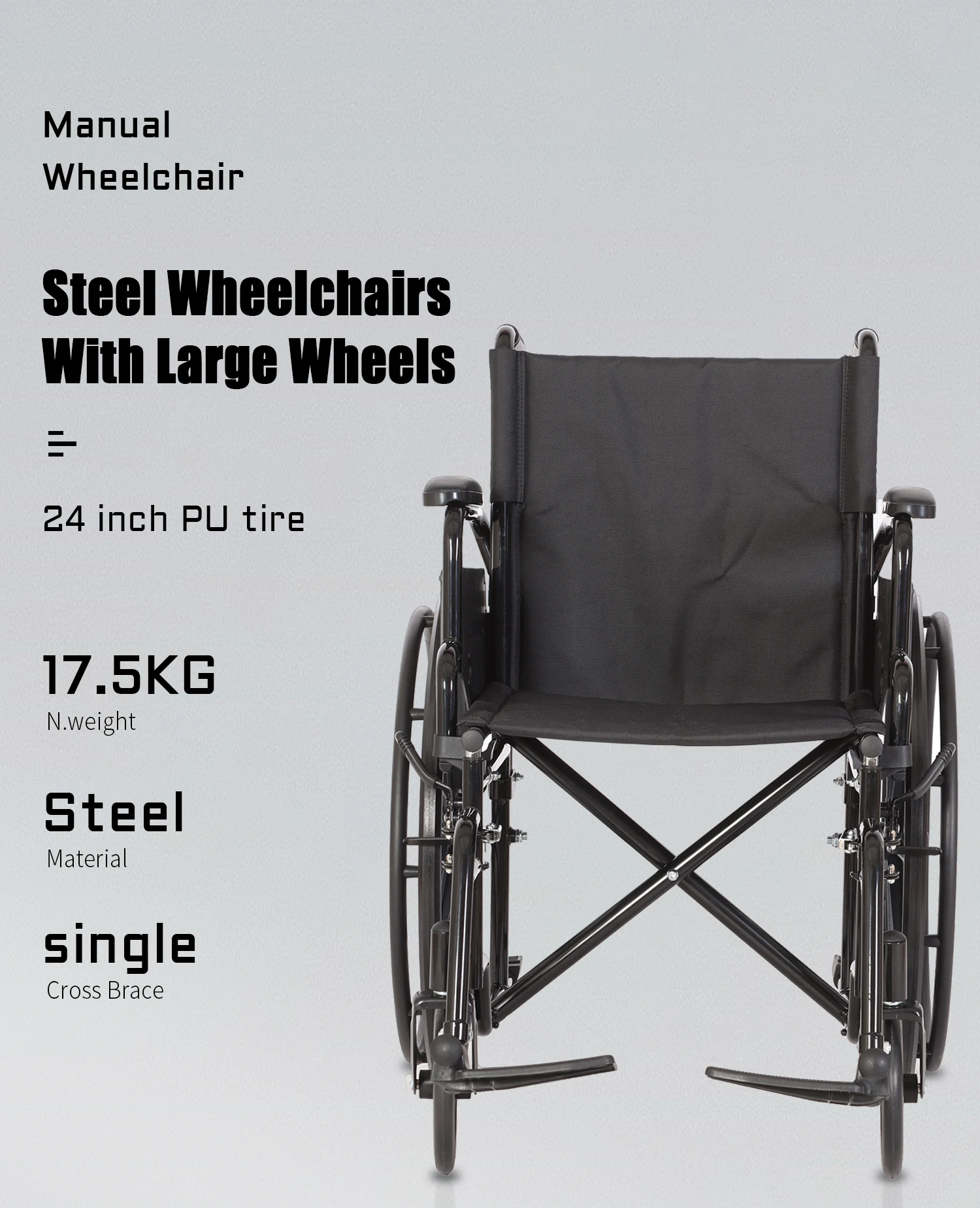 Cheap Manual Wheelchair Steel Foldable Wheelchair Disability Chairs ...