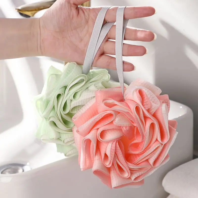 Loofah Mesh Bath Flower Luxury Loofah Rubbing Bath Towel Bubble Net Shower Flower Lotus Flower ...
