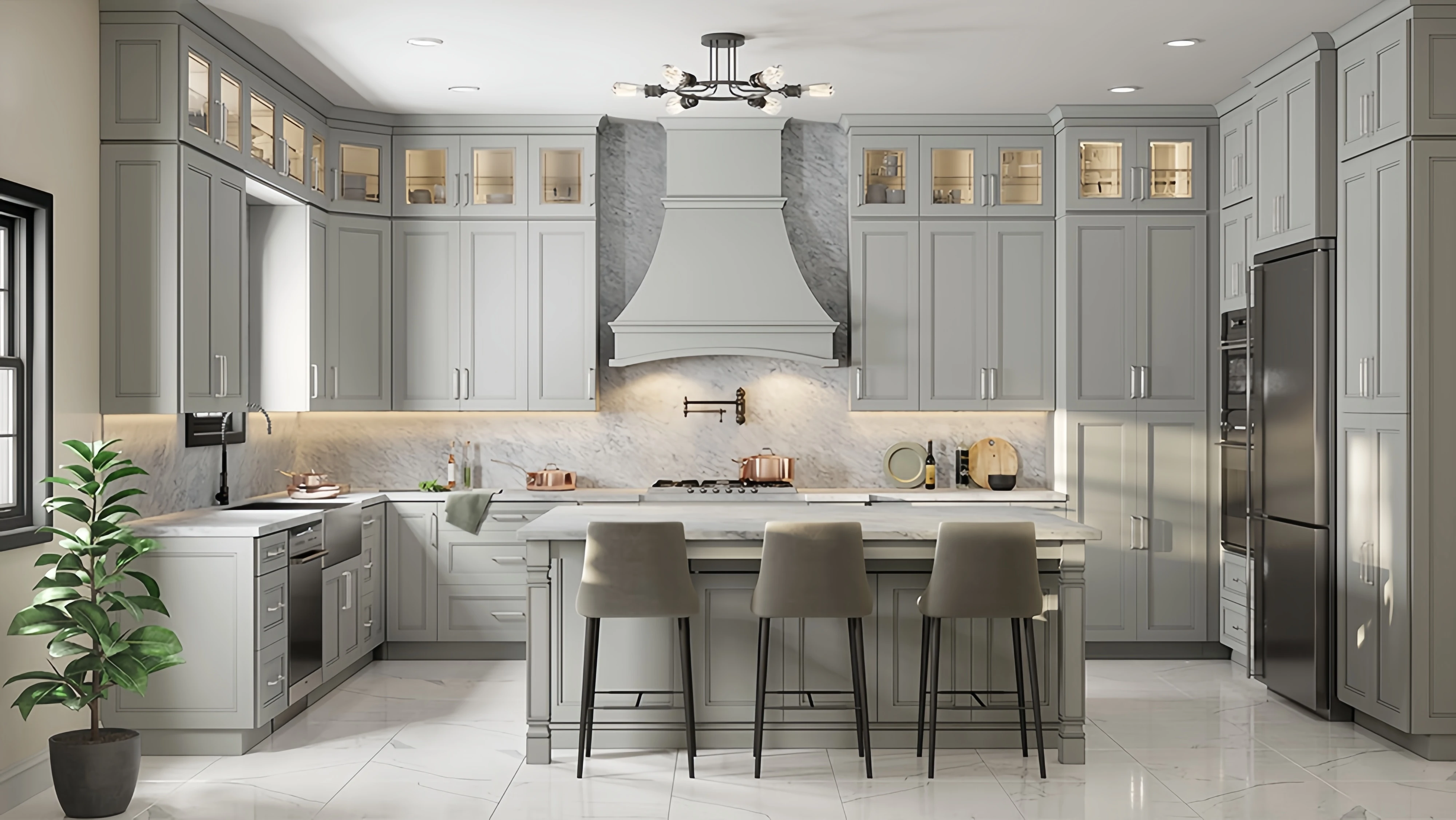 Vietnam Biggest Factory Full Kitchen Cabinets Complete Sets Corner ...