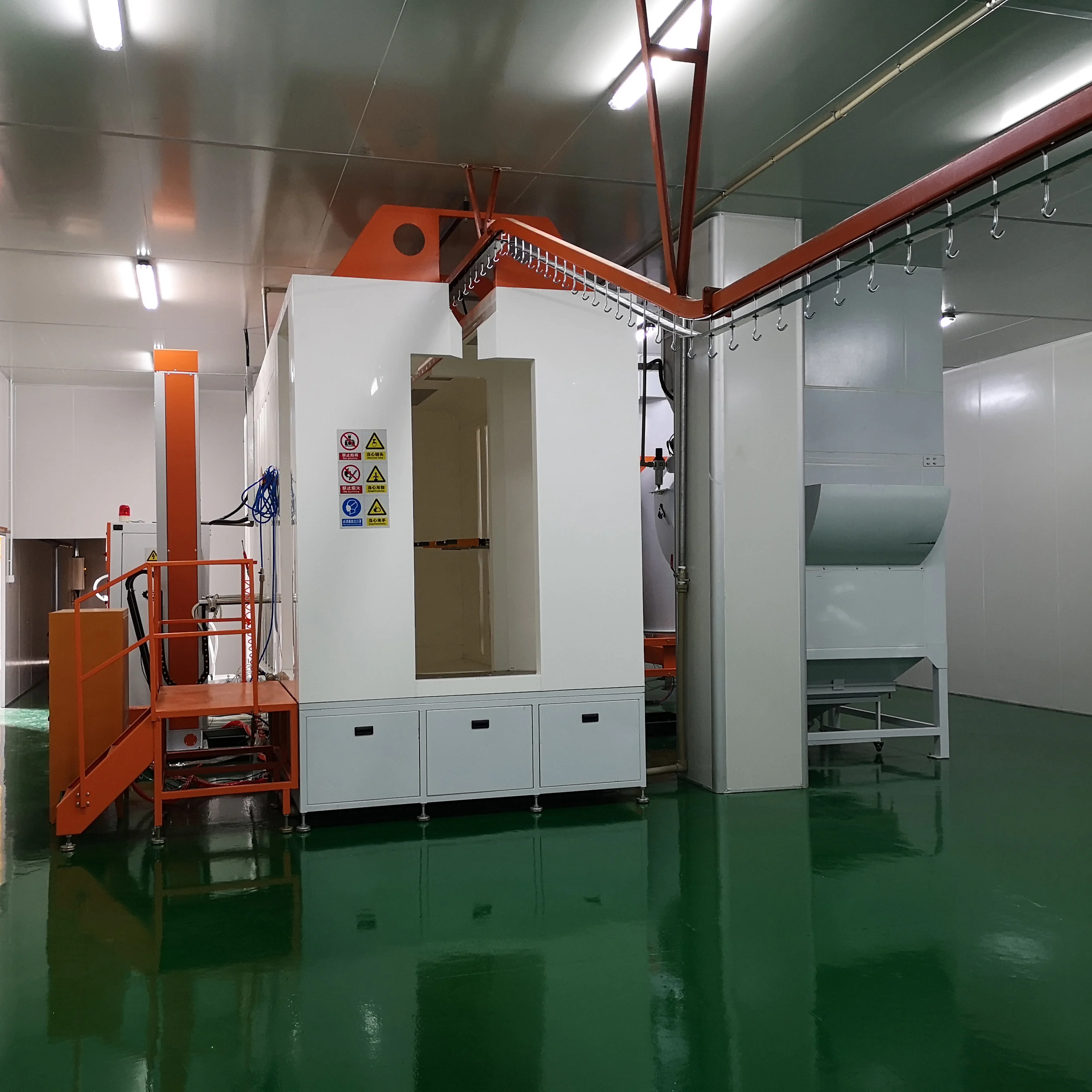 Haztek Automated Powder Coating Booth with Cyclone Recovery System ...