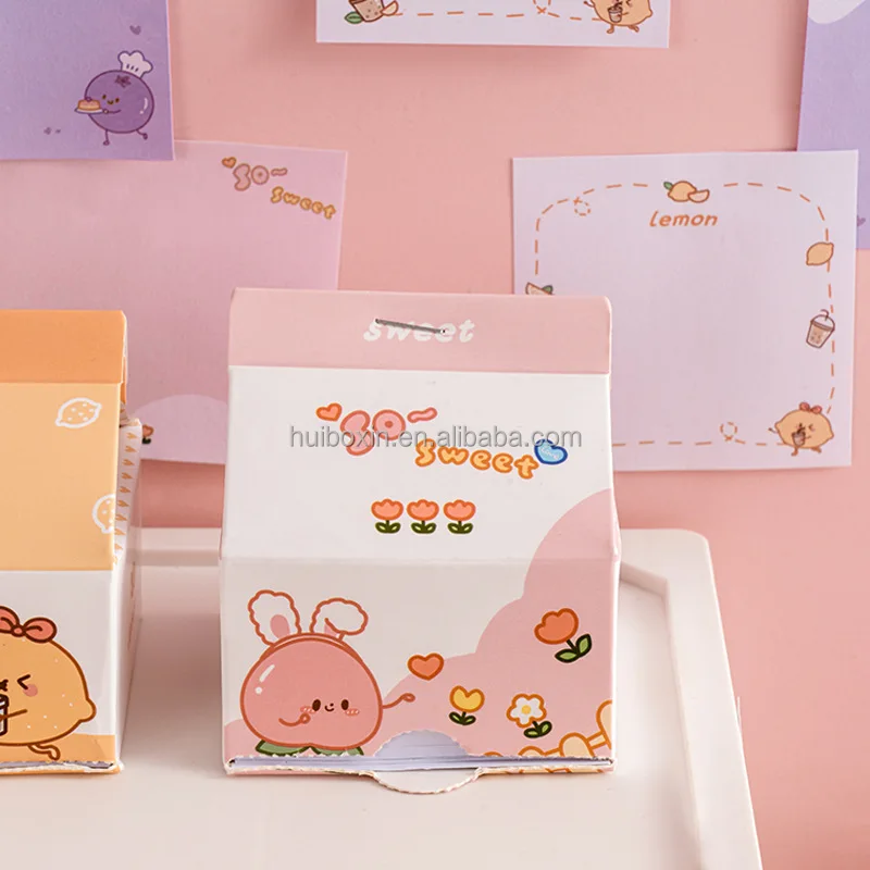 Private Label Custom Memo Cartoon Oem Gift Cute Sticky Note Book ...