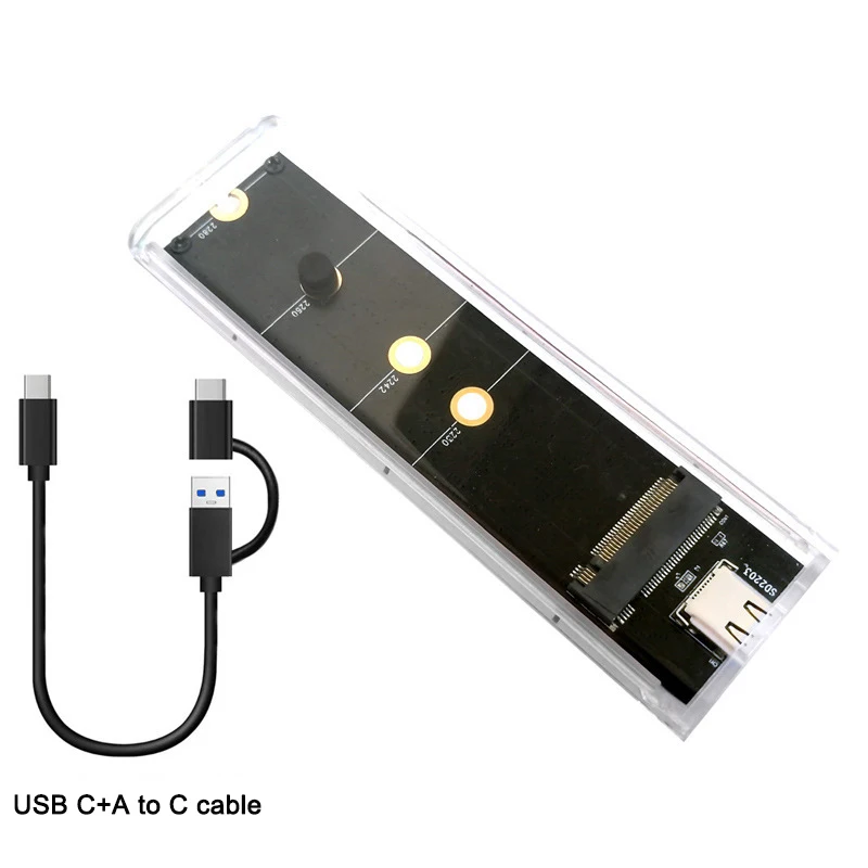 Gamshare Portable Transparent NVME M2 SSD Case - 10gbps