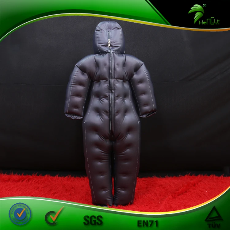 Inflatable Custom Double Layer Black Suit With Zipper Inflatable Custom ...