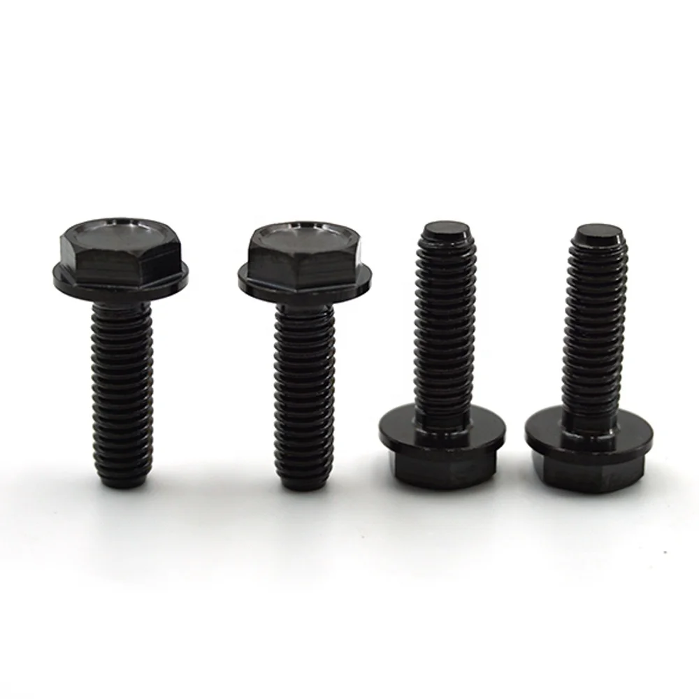 M6*20mm Gr5 Hex Head Flange Black Bolts Screws - Buy M6*20mm Anodized ...