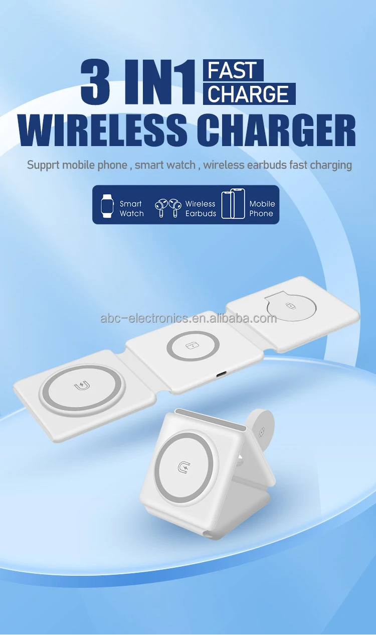 15w Folding Fast Charging Station 3 In 1 Wireless Charger 3 In 1 ... 15w Folding Fast Charging Station 3 In 1 Wireless Charger 3 In 1 ...