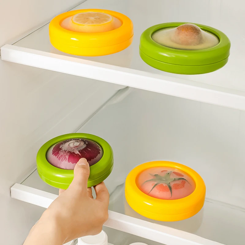 Fruit Avocado Onion Lemon Tomato Reusable Fresh Keep Stretch Storage ...