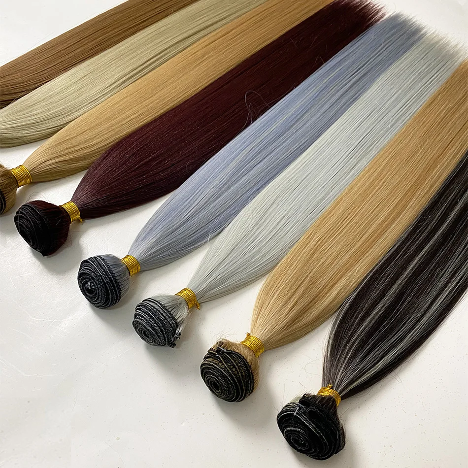 Synthetic Yaki Straight Hair Bundles For Extensions 18-30 Inch Soft ...