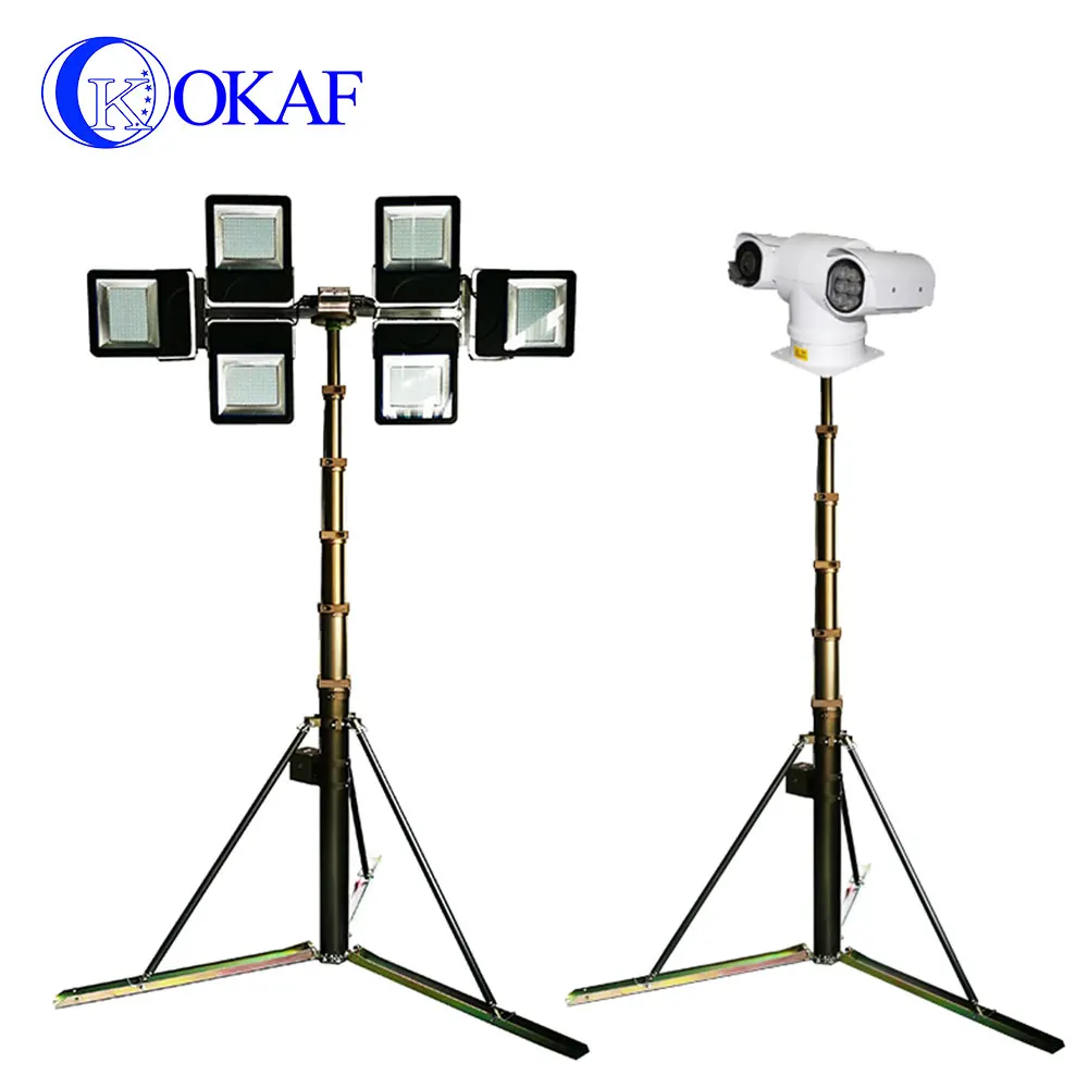 10m 20m Crank up Winch Aluminum Manual Lifting Mast Pole