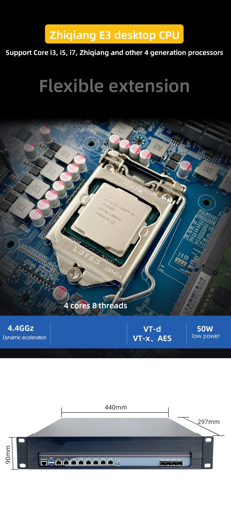 Hw Firewall 2u Router Industrial Pc B85 I5-4460 Pfsense 2*ddr3 Firewall ...