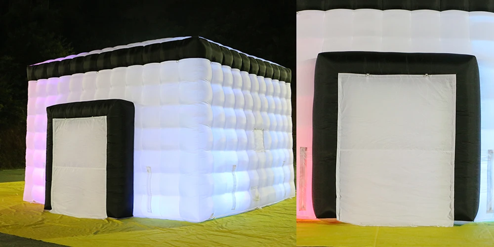18'x17' Movable White Cube Blow Up Inflatable Night Club For Family ...