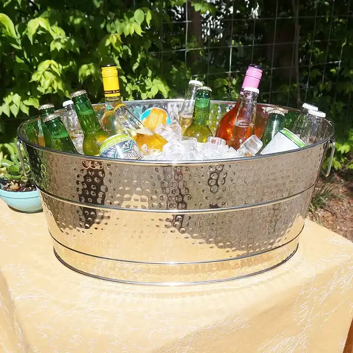 Beverage Cooler Tub Holds Soda Beer Wine and Champagne Oval Party ...