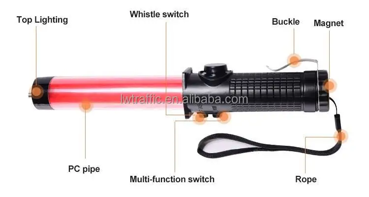 LED Traffic Baton Light - Reliable Road Safety Tool with Flashing Modes ...