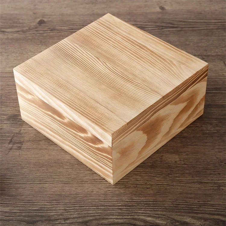Custom Logo Cheap Wooden Box - Solid Pine Wood Gift Boxes