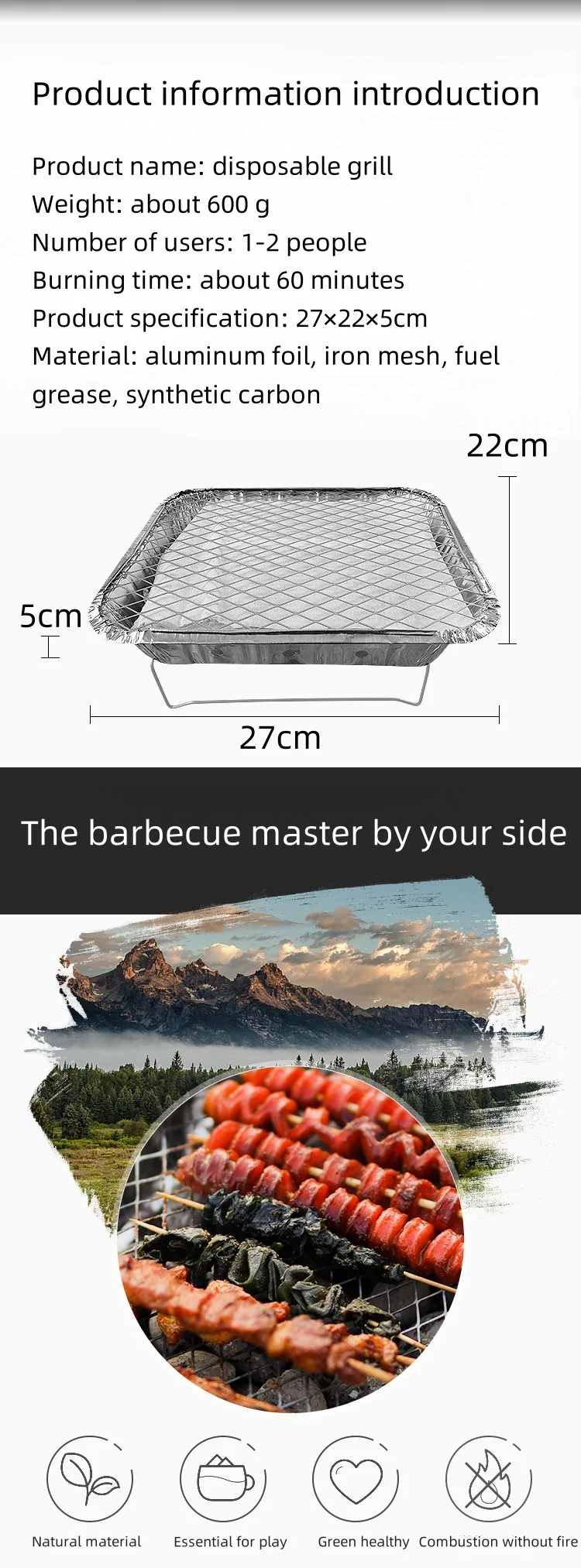 Outdoor Barbecue Disposable Steel Grill Design For Balcony Photo ...