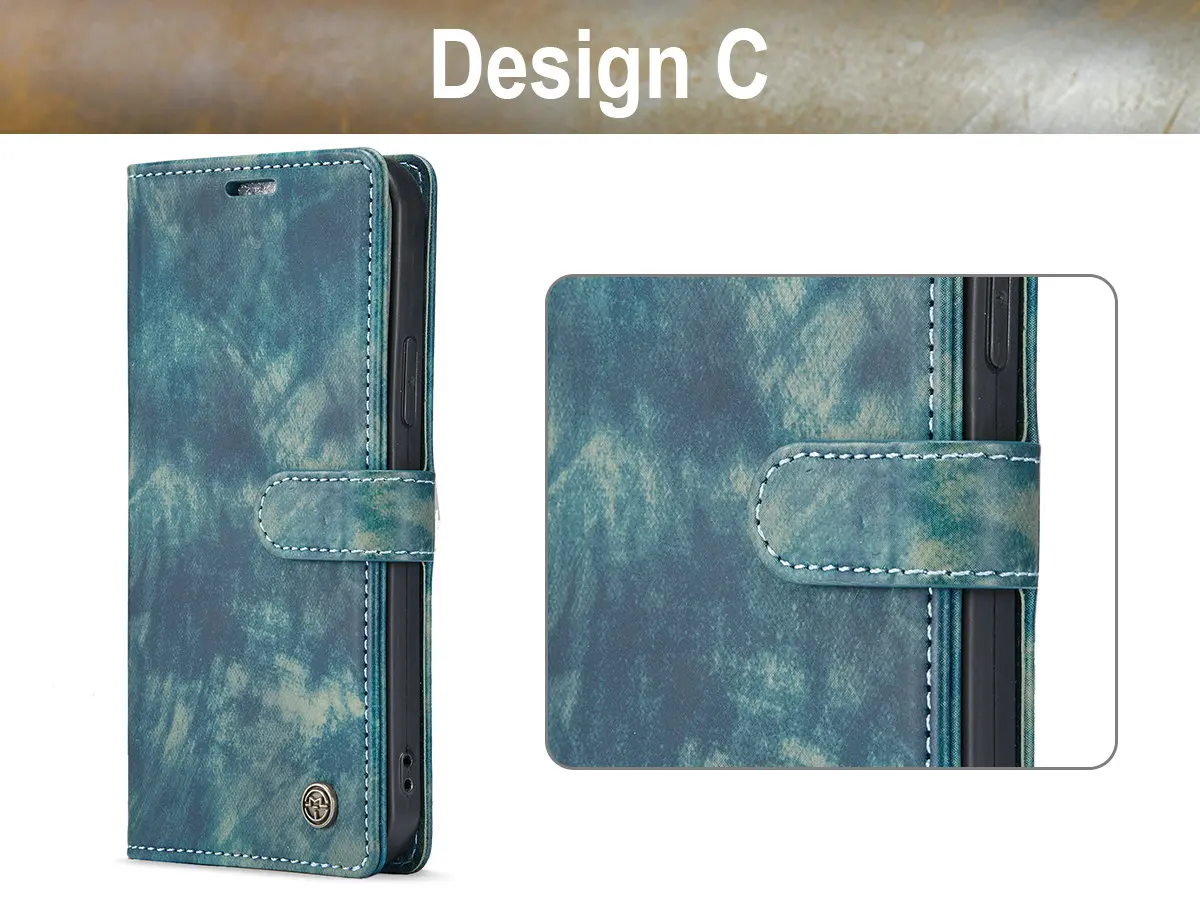 For S24 Ultra Magnetic Suction PU Leather Phone Case with Split Wallet ...