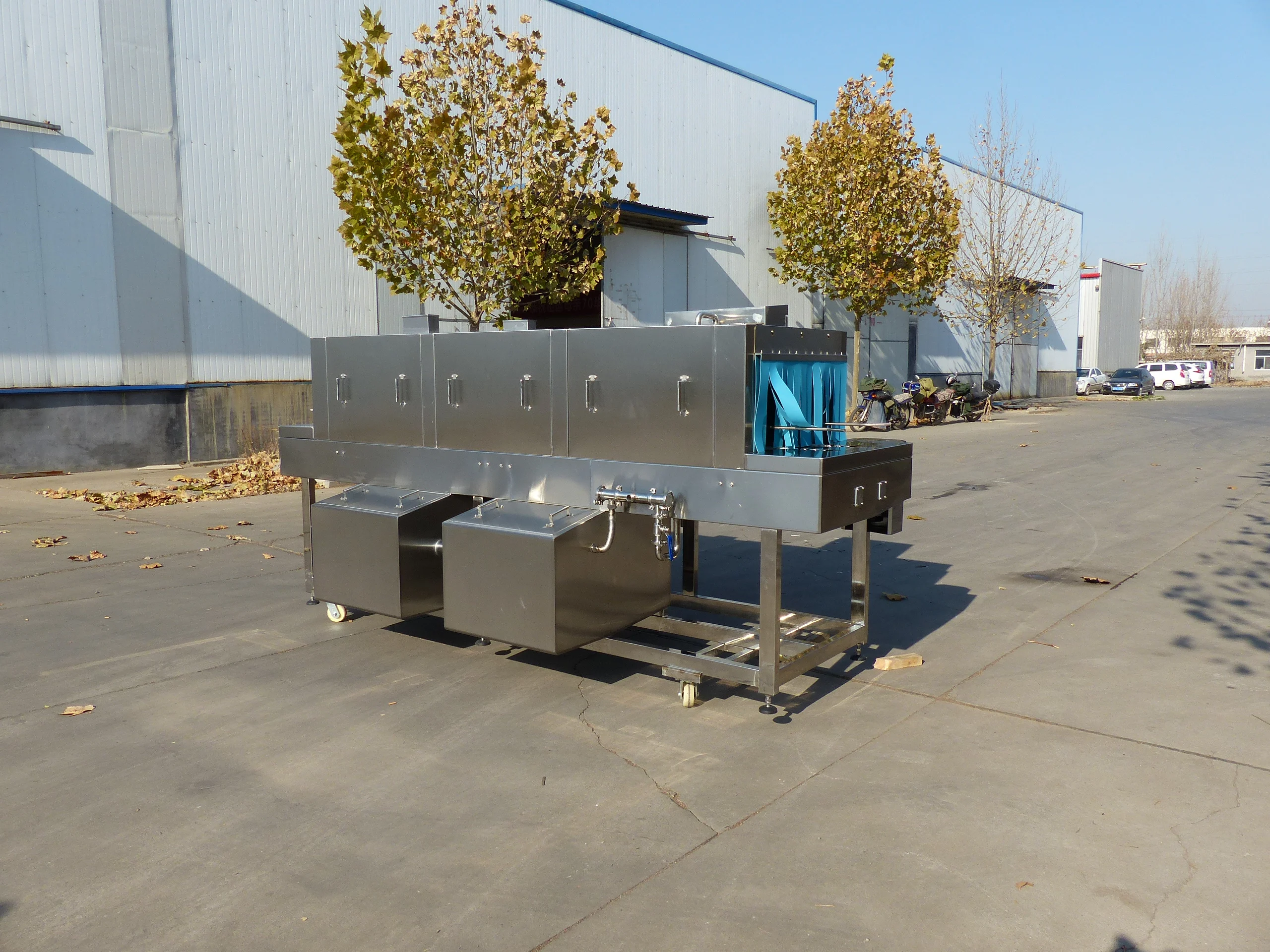 SUS 304 Tunnel Egg Tray Crate Washer - High Pressure Cleaning