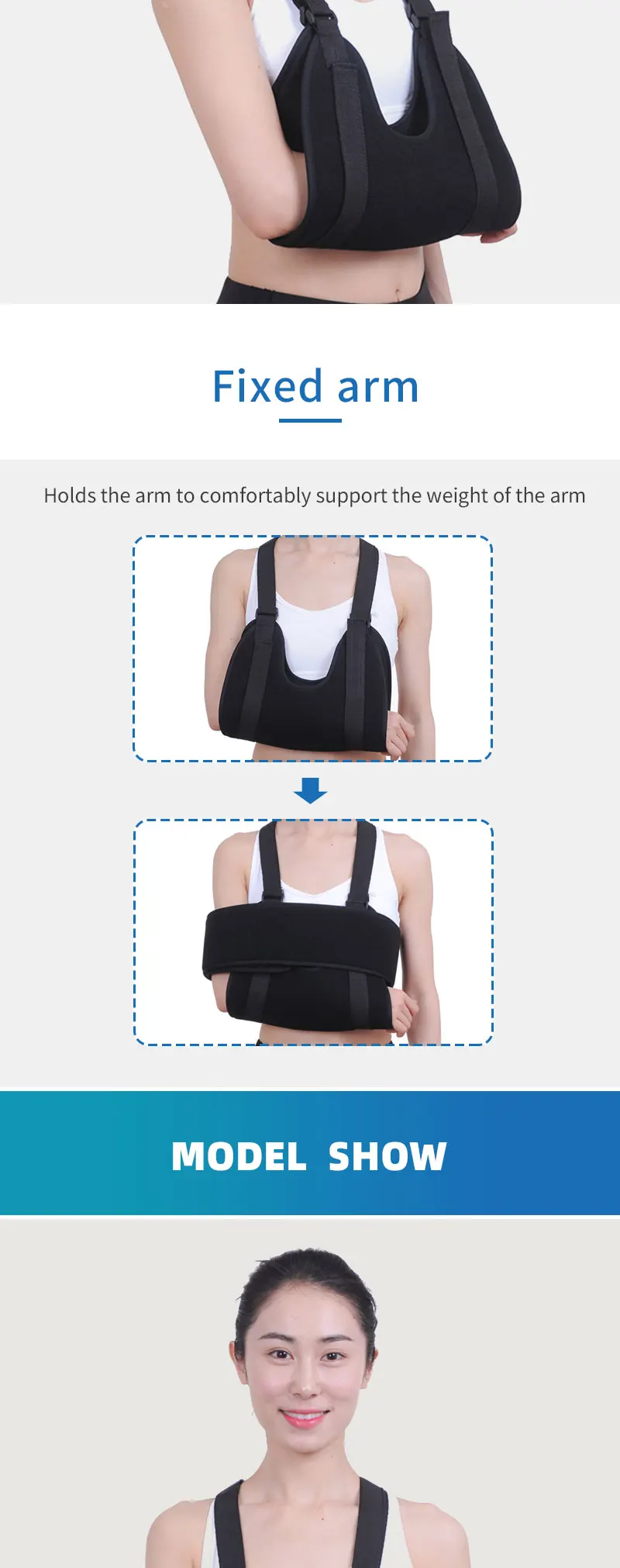 Adjustable Medical Arm Wrist Fractures Sling Support Elbow Shoulder Arm ...