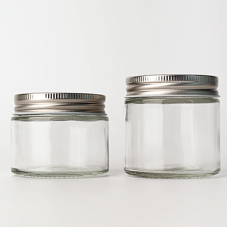 High Quality Small Empty Round Glass Jam Jar Honey Jar With Aluminum ...