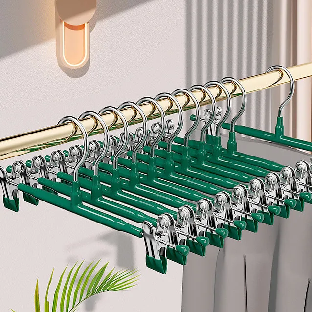 Removable Plastic Clothes Hanger with Clips - Space Saving