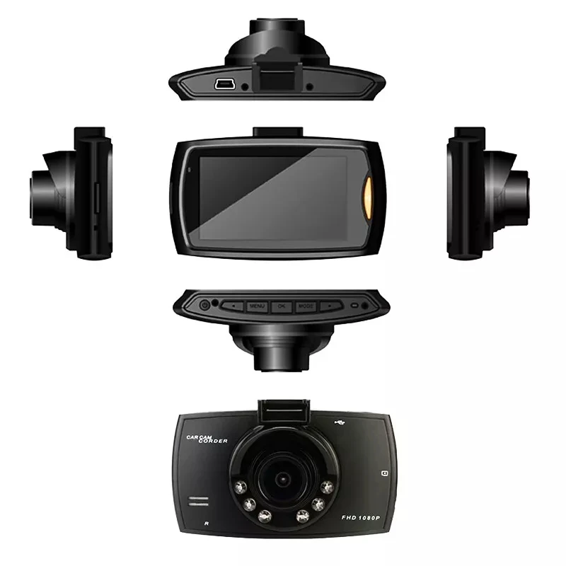 2.7" Lcd Night Vision 1080p Dash Cam Video Recorder With G-sensor