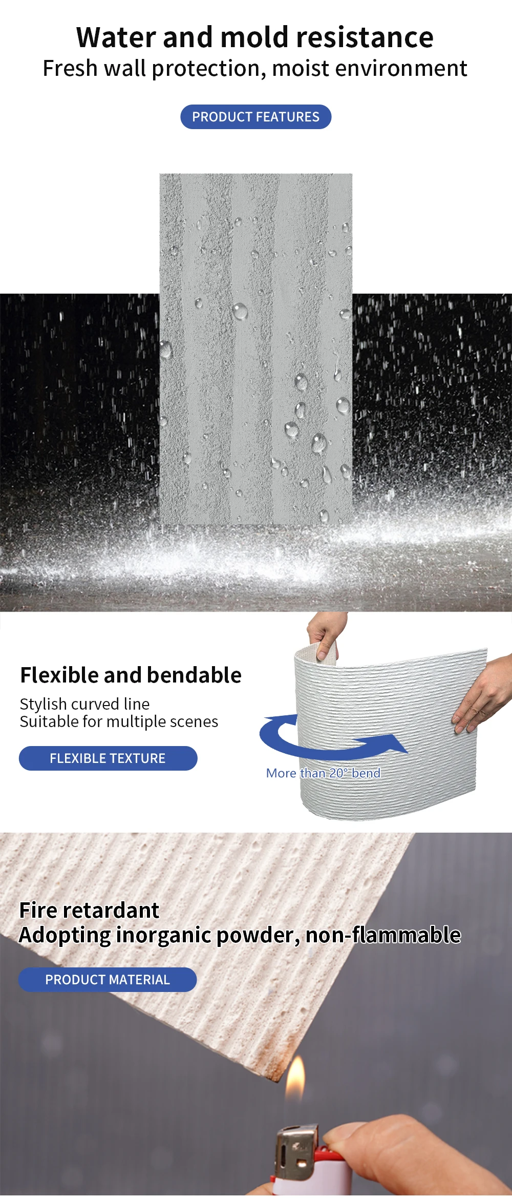 Indoor Flexible Wall Panel Decoration Wall 3d Panel For House Interior ...