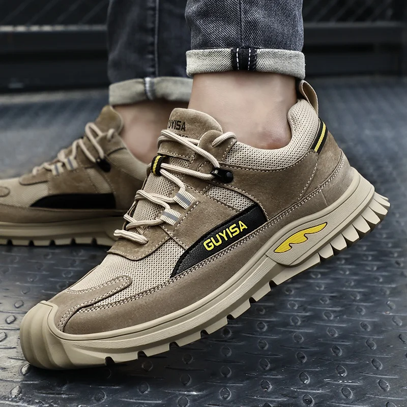 Guyisa Men's Safety Shoes Acceptable Customized Steel Toe Non-slip ...