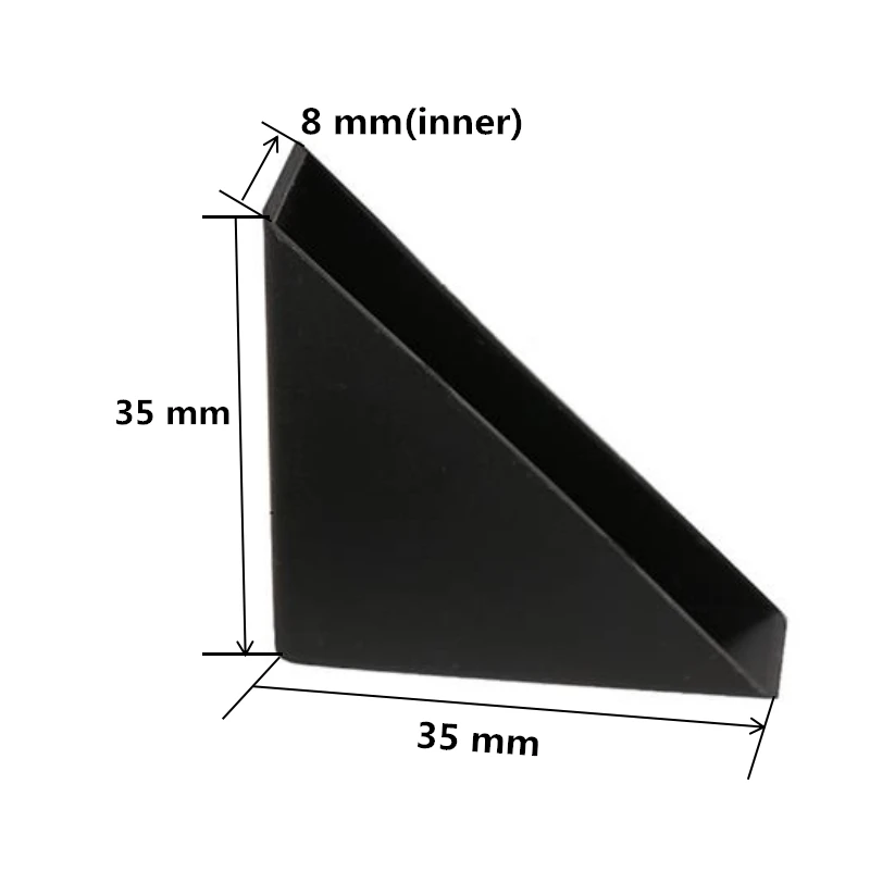 Shy Custom Plastic Corner Protectors For Walls & Glass, 35x35mm, Oem