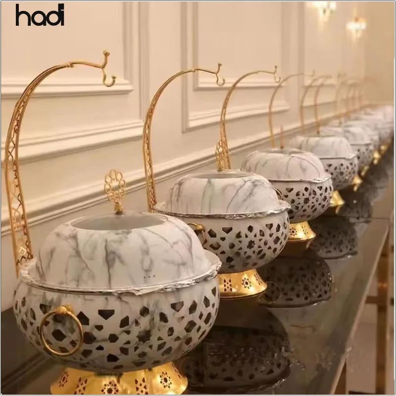 Chafing Dishes for Catering - HADI Steel Gold Buffet Set