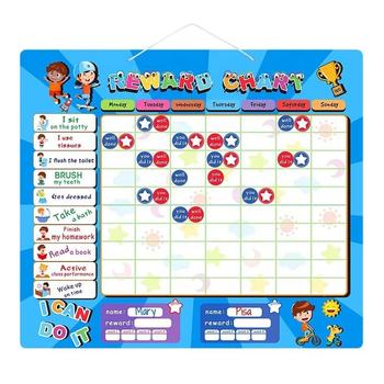 Custom Magnetic Reward Chart Kids Magnet Chore Chart With Star Reusable ...