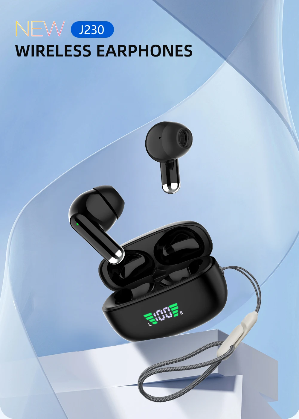 Newly Wireless Earbuds Earphones Bluetooth In Ear Headphones Battery ...