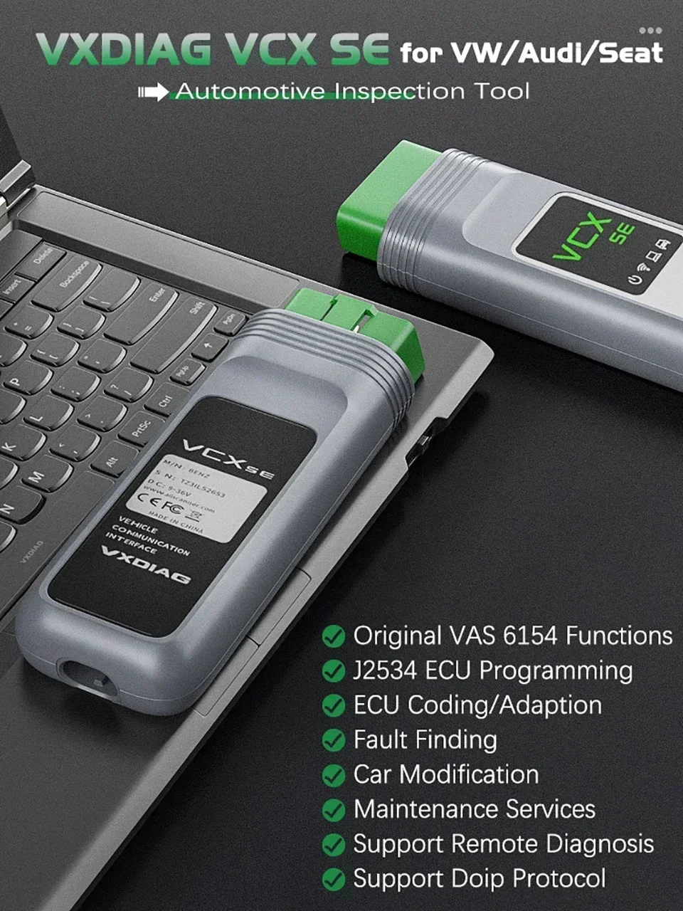 VXDIAG VCX SE 6154 - VW OBD2 Diagnostic Scanner ECU Coding