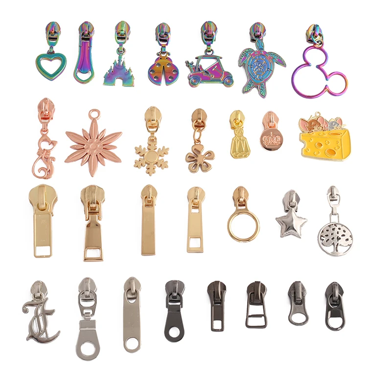 Personalise Bag Garment Metal Zipper Puller Slider Brand Logo Custom ...