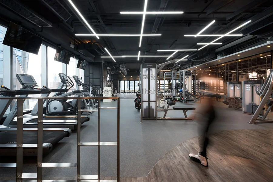 Modern Gym Lighting Continuous Running Linear Led Profile Light With Seamless Connection - Buy ...