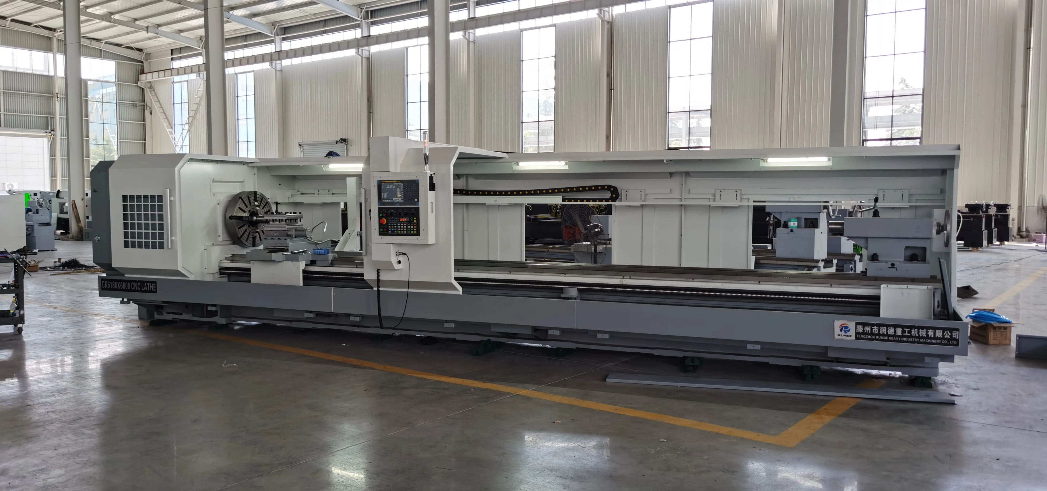 Runde Large Turning Center Power Turret Fanuc System 5-axis Cnc Lathe ...