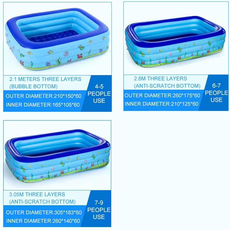 Collapsible Pvc Inflatable Pool Swimming Outdoor Swimming Pool For ...