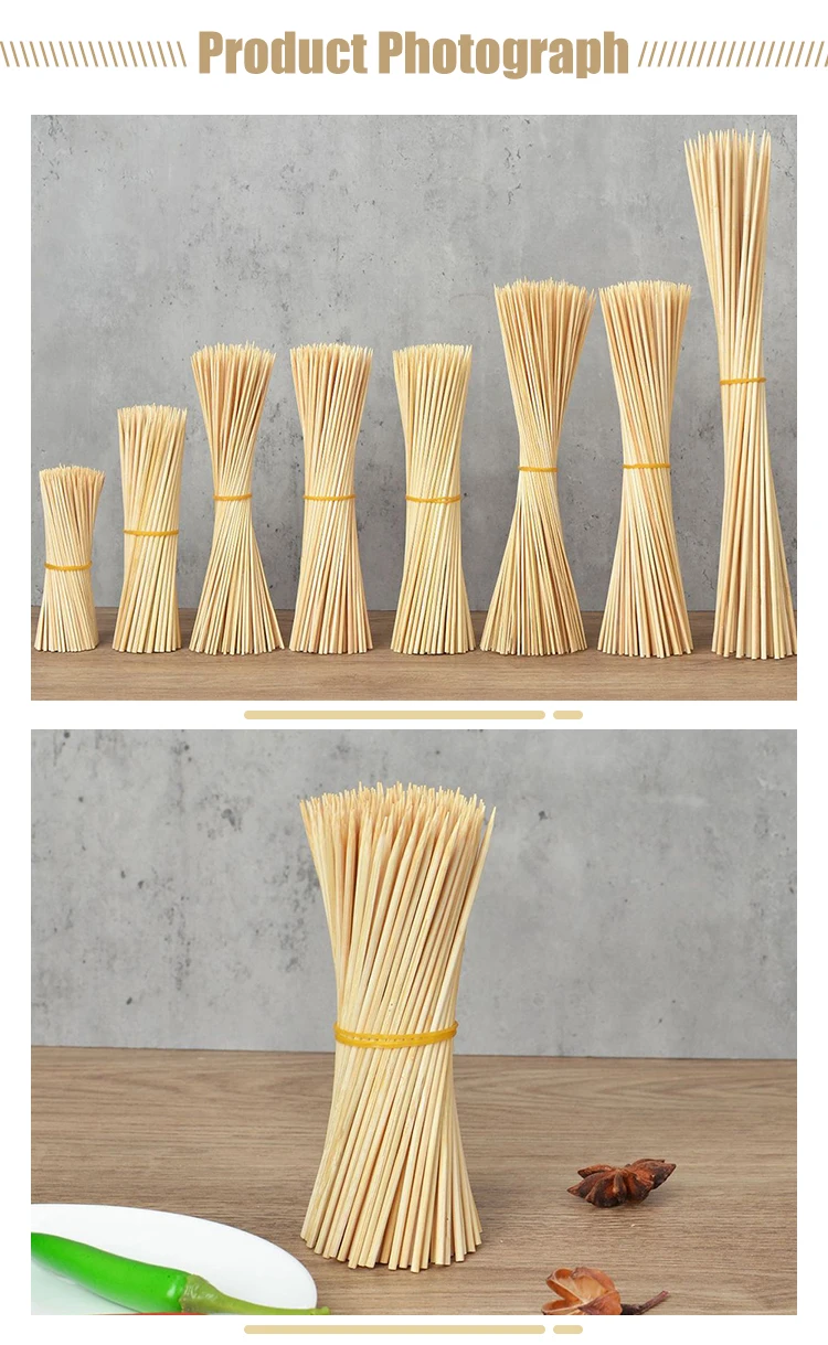 Barbecue Bamboo Stick Disposable Bamboo Skewer Sticks Long Skewer ...