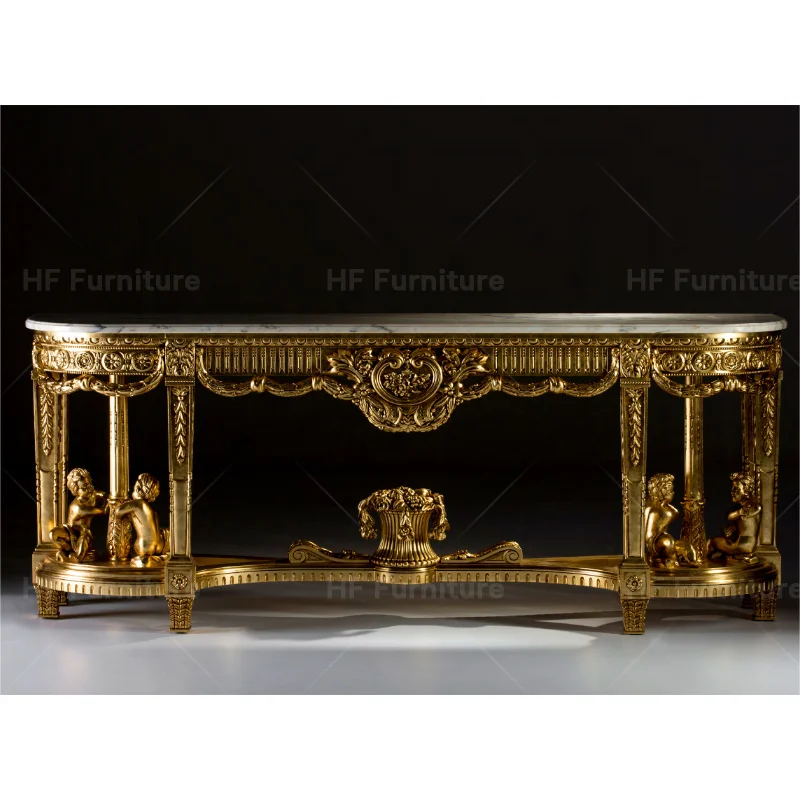 Antique French Style Entryway Console Tables Solid Wood Fully Hand ...