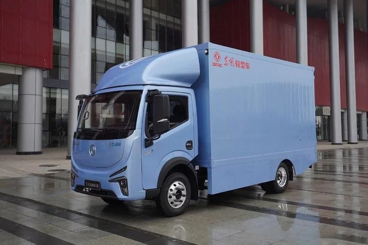 Dongfeng High-end Electric Cargo Box Truck Ev18 81.14kwh Long Mileage ...